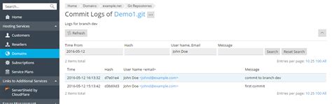Using Remote Git Hosting Plesk Obsidian Documentation