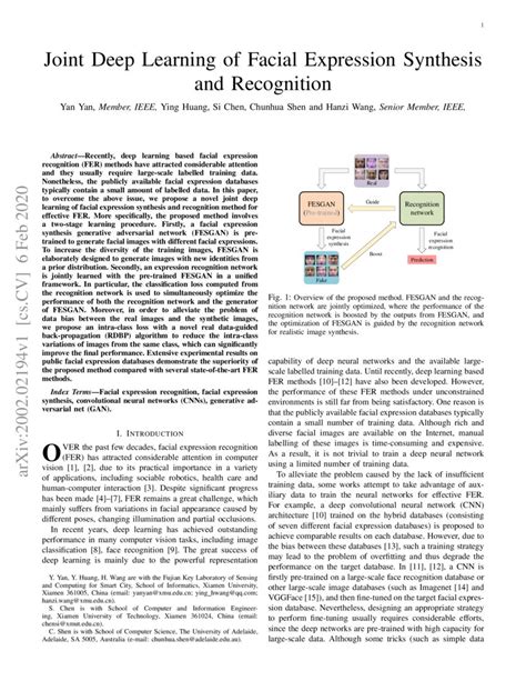 Joint Deep Learning Of Facial Expression Synthesis And Recognition Deepai