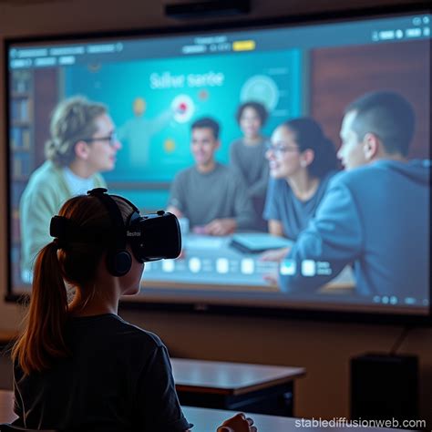 Student In Vr Classroom Stable Diffusion Online