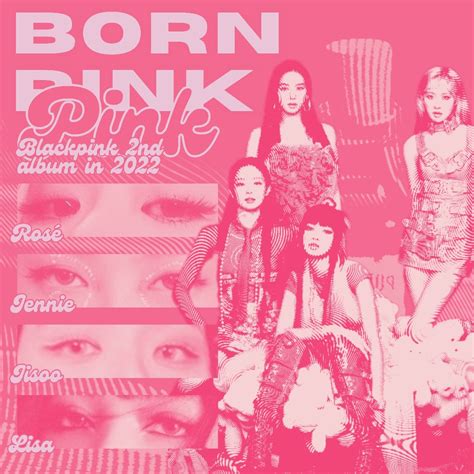 Blackpink Born Pink Retro Cover Blackpink Prints Born Pink Poster