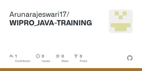 Github Arunarajeswari17wiprojava Training