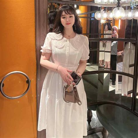 【楽天市場】大きめサイズ レディース おしゃれ ファッション 上品 フェミニン デート 女子会 普段使い 人形 襟 ハイウエスト ロング スカート 夏新 白 月光 フェアリー ドレス スーパー
