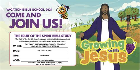 Vacation Bible School 2024 Growing With Jesus Covenant Baptist Ucc