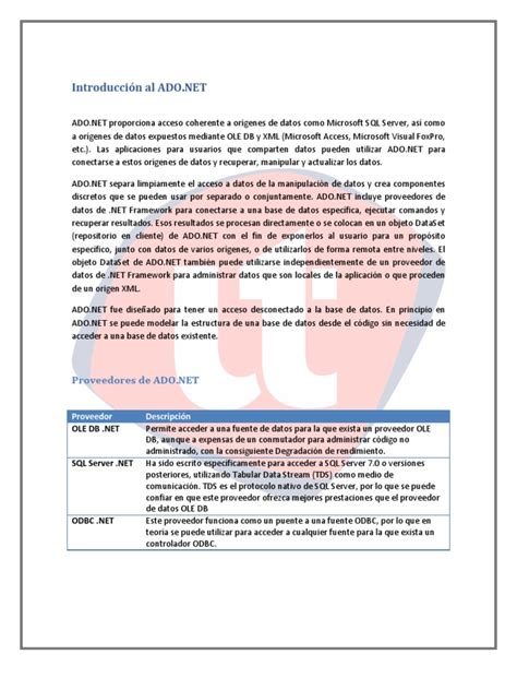 Tutorial Programacion Iii Introduccion Al Pdf Active X Data Objects