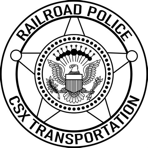 Artstation Railroad Police Patch Vector File Black White Vector Outline Or Line Art File For