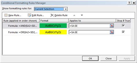Excel Conditional Formatting With Multiple Cell Comparison Stack Overflow
