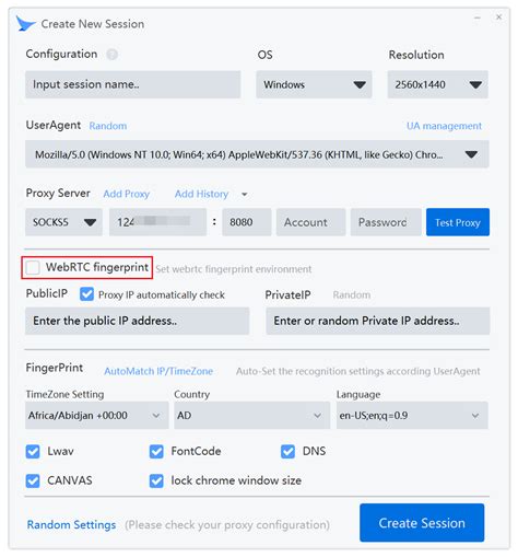 Browser Fingerprint：webrtc Mbbrowser Anti Association Browser
