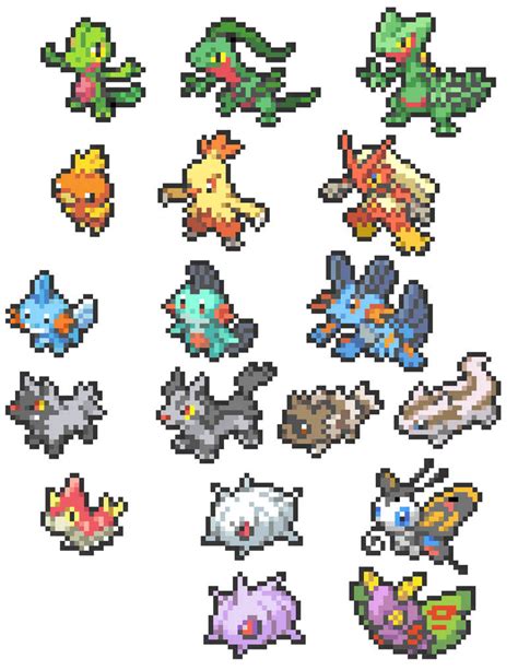 Hoenn Box Sprites Treecko To Dustox [1 7] By Remirixjones On Deviantart