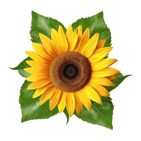 녹색 잎을 가진 해바라기 해바라기 초록 잎 Png 일러스트 및 이미지 에 대한 무료 다운로드 Pngtree