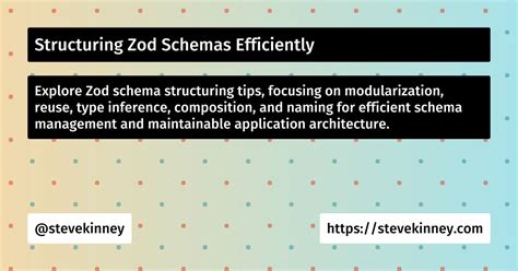 Structuring Zod Schemas Efficiently Full Stack Typescript Steve Kinney