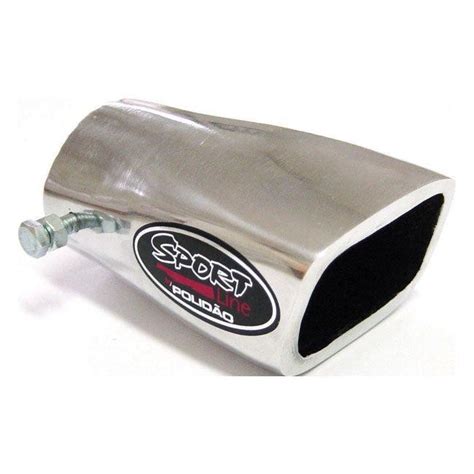 Ponteira De Escapamento Esportivo Alumínio Retangular 1 68 Polegadas A 1 34 Polegadas Polidão