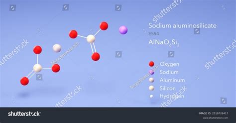Sodium Aluminosilicate Molecule Molecular Structure E554 Stock
