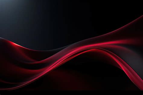 Premium Ai Image Abstract Red Wave Curve Smooth Black Background