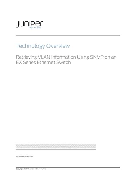 Snmp Vlan Retrieval On Juniper Ex Series Switches