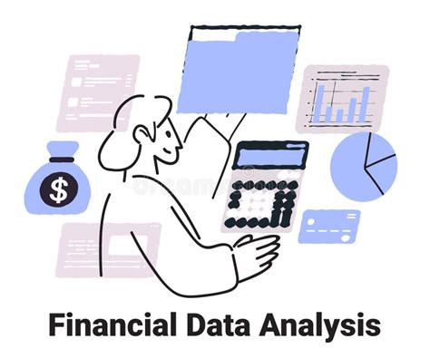 Financial Data Analysis Concept With Charts Calculator Money Bag And Person Analyzing Reports In