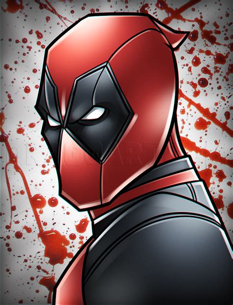 Deadpool Face Sketch