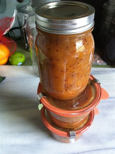Peach Mostarda And Canbassadorship Homemade Condiments Canning