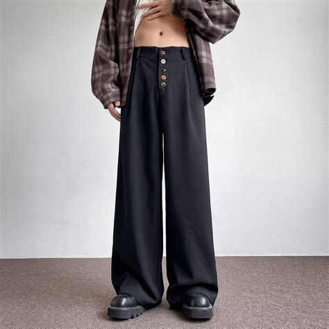 Suit Pants Mens Casual Wide Leg Pants Plus Size Casual Pants