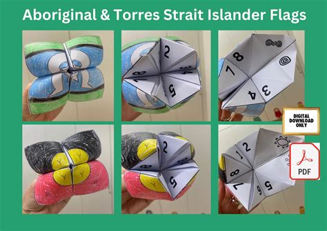 Aboriginal And Torres Strait Islander Cootie Catchers Aboriginal Flag