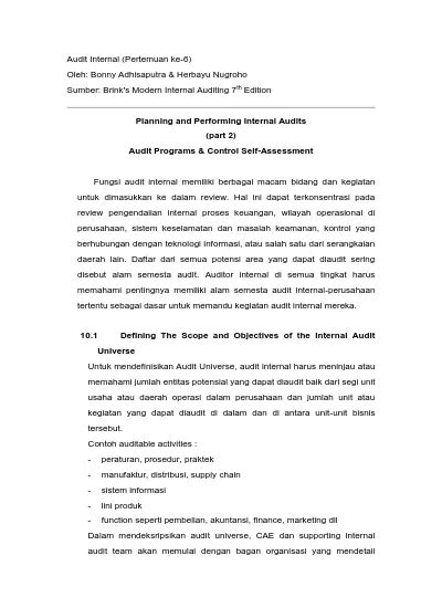 Detail Contoh Program Audit Internal Perusahaan Koleksi Nomer 44