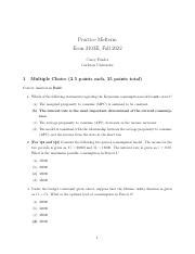 Econ Practice Midterm WAnswers Pdf Practice Midterm Econ E Fall Casey Pender