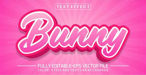 Bunny Text Editable Style Effect Stock Vector Illustration Of Rabbit Symbol 325418932