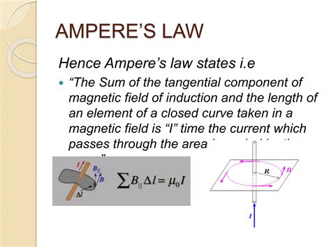 biot savart law and amperes law pptx physics science