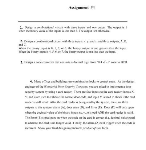 Solved 1 Design A Combinational Circuit With Three Inputs