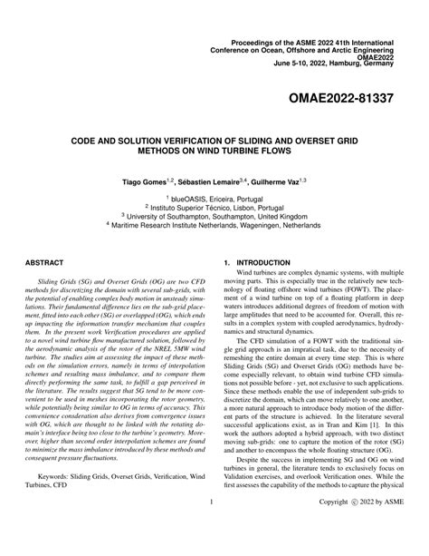 Pdf Code And Solution Verification Of Sliding And Overset Grid