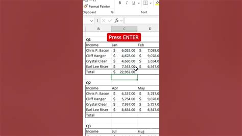 Excel Excelshortcuts Sumfunction Shortvideo Exceltips