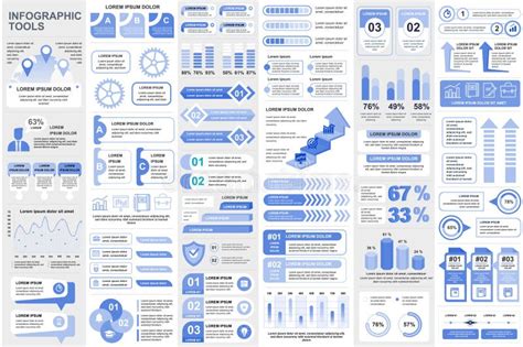 Bundle Infographic Elements Data Visualization Vector Design Template Can Be Used For Steps