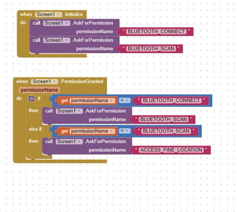 Need Help In Bluetooth Permission For An App On Android 12 29 By Airsig3d Mit App Inventor