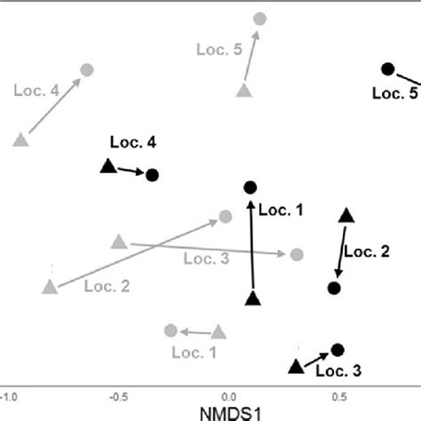 Non Metric Multidimensional Scaling Of Adult Trees Triangles And