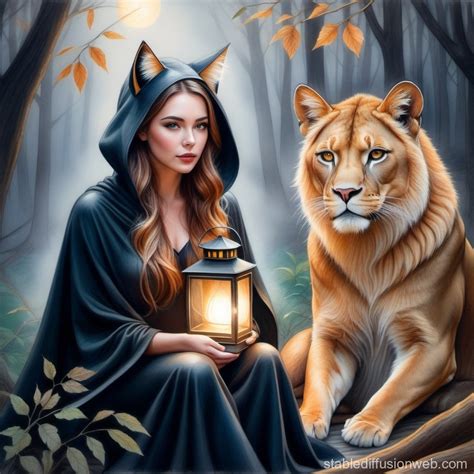 Lioness Woman In Anime Style Prompts Stable Diffusion Online