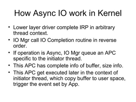 Windows Kernel And Memory Io Subsystem Ppt