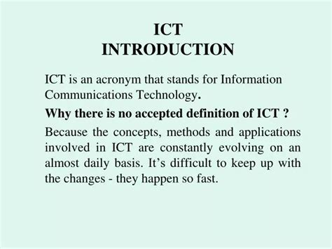 Ppt Ict Introduction Powerpoint Presentation Free Download Id5951120