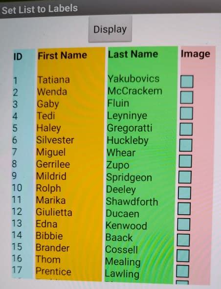 What Component To Display Json Data Like This In A Table Format Without Extension User