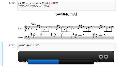 “music21 は、音楽を解析するための Python ライブラリ。musicxml、midi、abc記法のテキストデータなどの譜面データをサポート。解析の他に、グラフ・楽譜・midi