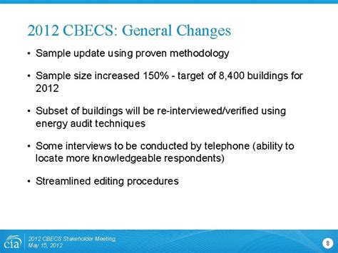 2012 Commercial Building Energy Consumption Survey Cbecs Stakeholder