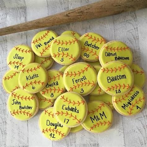 Softball Cookies Softball Cookies Sugar Cookie Designs Cookie
