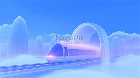 고속열차 일러스트 무료 다운로드 Lovepik