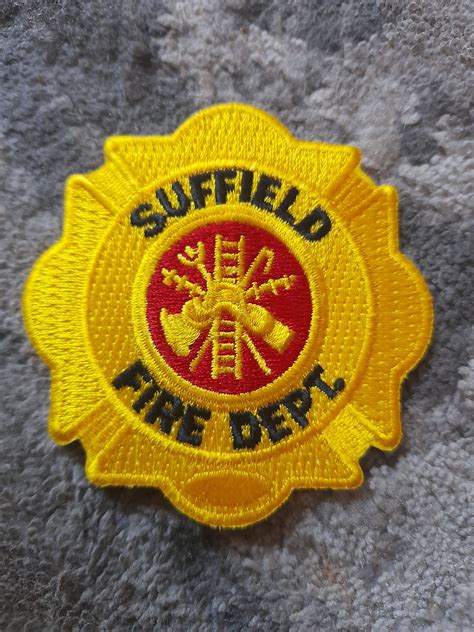 Us Suffield Fire Department Connecticut Cloth Badge Jsf Collectables