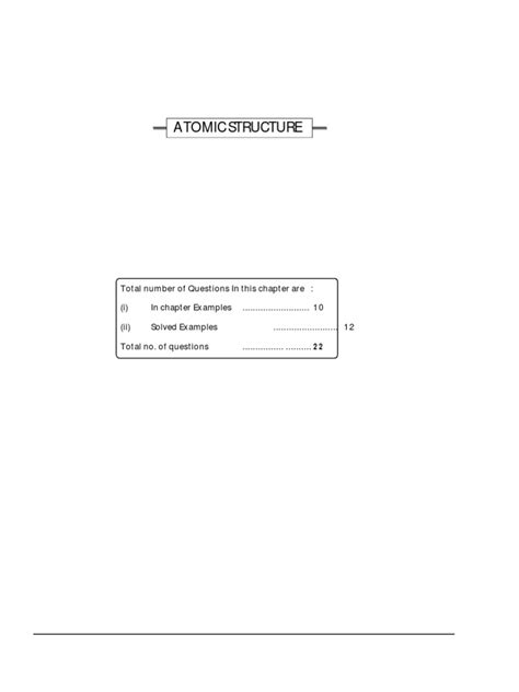 Atomic Structure Theory And Solved Examples Module 6 Pdf Atoms Emission Spectrum