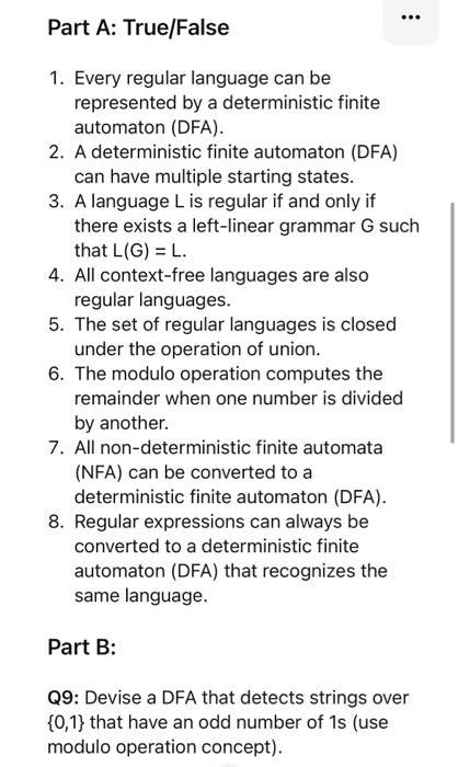 Solved 1 Every Regular Language Can Be Represented By A
