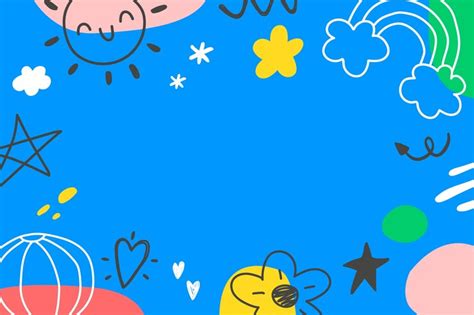 손으로 그린 낙서 배경 무료 벡터