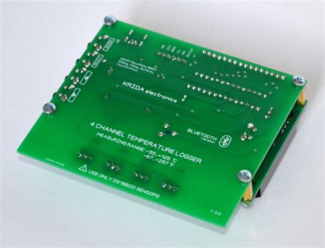 4CH Temperature Data Logger Recorder RTC 55 125 C Bluetooth DS18B20