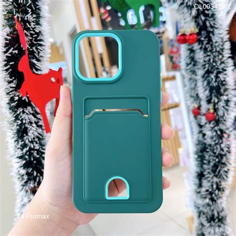 Ốp Ip 14 Pro Max Silicon Full Màu Kèm Ví Card