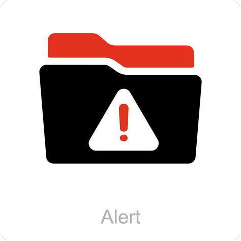 Alert And Folder Icon Concept 38822530 Vector Art At Vecteezy