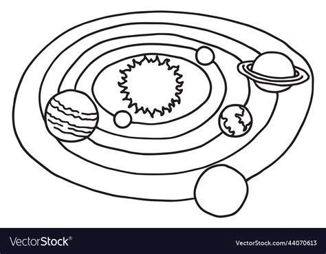 Solar System Clip Art Black And White