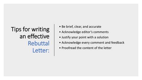 PPT How To Write A Rebuttal Letter To The Peer Reviewers Of Your